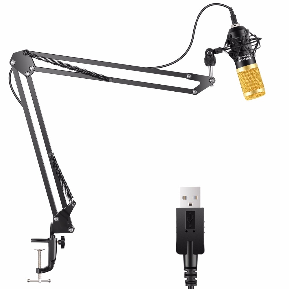 Neewer NW-8000 USB Pro Mic and NW-35 Arm Stand with Shock Mount and USB ...