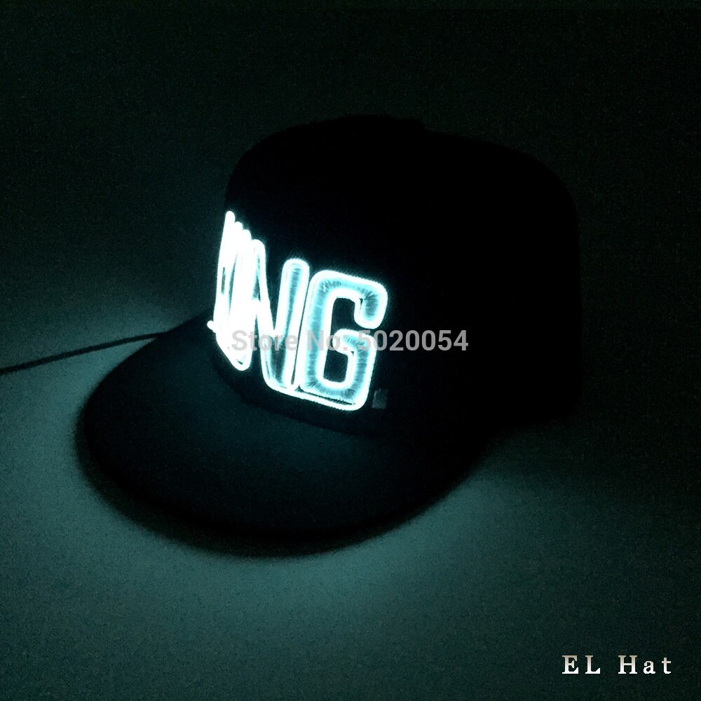 Novelty Dance DJ Club Decorative Glowing Hip Hop Cap Light Up HipHop ...